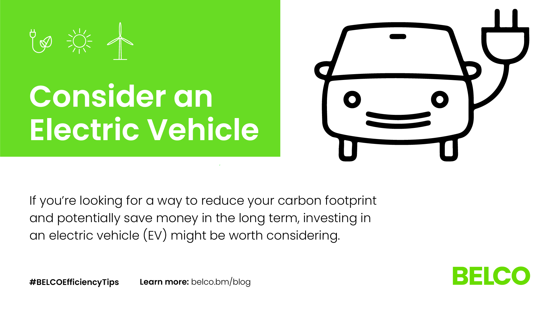 Energy Efficiency: Consider an Electric Vehicle | BELCO